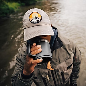 YETI Rambler 10 oz Ceramic Lined Stackable Mug, Vacuum Insulated, Stainless Steel with MagSlider Lid, Northwoods Green