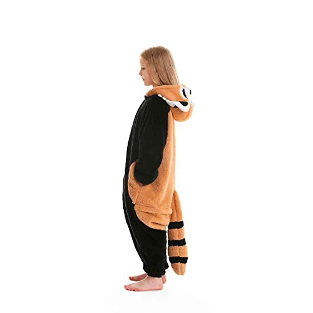CuteOn Raccoon Onesie for Girls Boys Animal Costume Halloween Christmas for Height 130cm