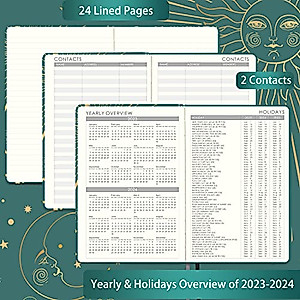Planner 2023-2024 - Weekly Monthly Planner 2023-2024, 2023-2024 Calendar Planner from July 2023 - June 2024, 5.75" x 8.4", Planner 2023-2024 with Inner Pocket, Sticker, Pen Holder, Elastic Closure