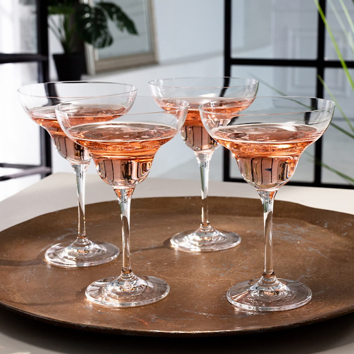 Krosno Margarita Cocktail Glasses | Set of 6 | 9.1 oz | Mixology Collection | Perfect for Home Restaurants and Parties | Dishwasher Safe | Gift Idea | Made in Europe