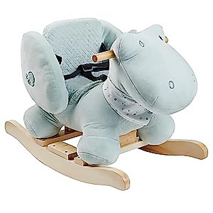 Nattou Rocking Horse Animal for Children, Romeo The Crocodile, 10-36 Months, 60 x 30 x 45 cm, Grey, 950206