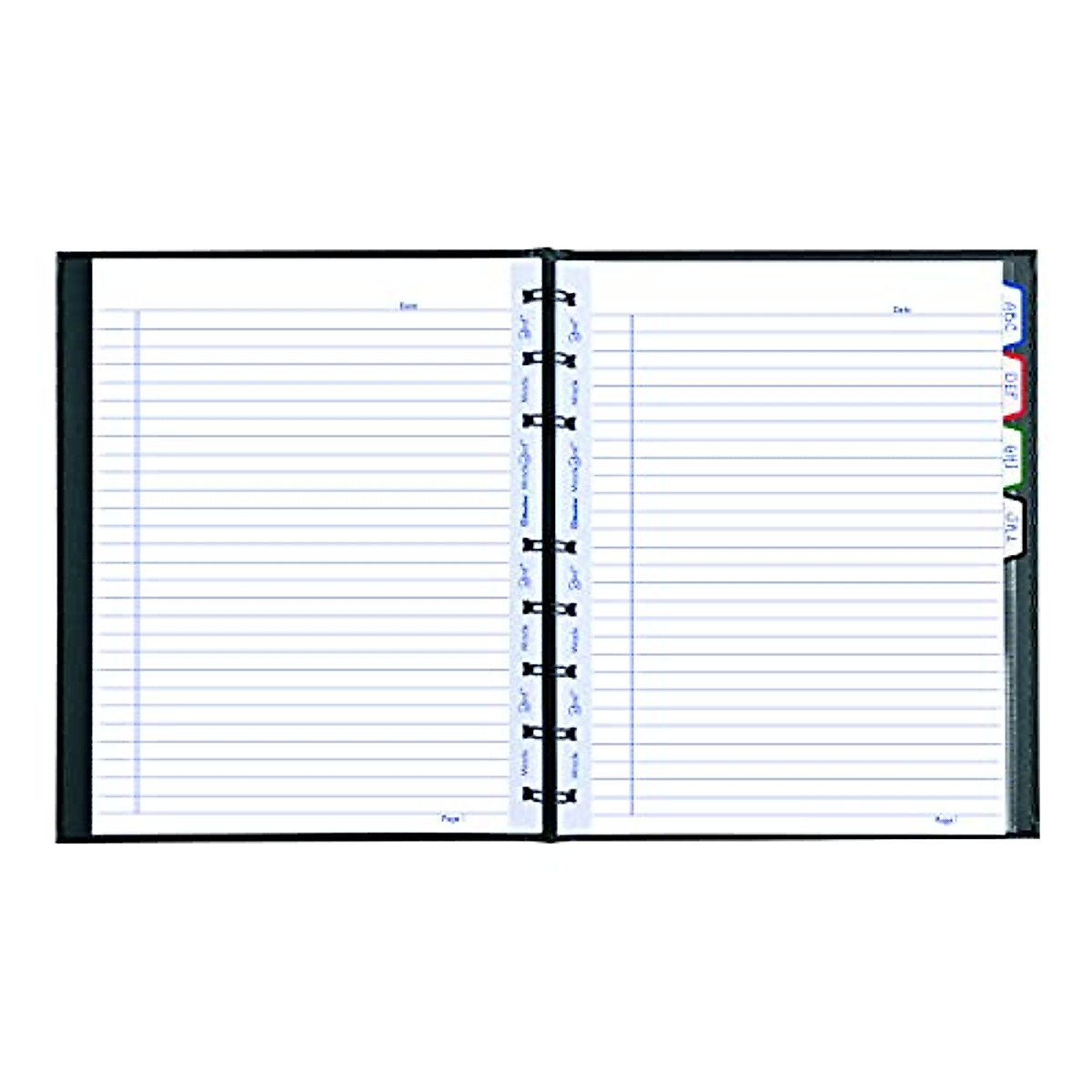 Blueline MiracleBind Notebook, Black, Lizard-Like, Hard Cover, 9.25" x 7.25", 150 Pages (AF9150.81)