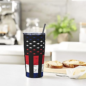 VKKOEWL Costa Rican American Flag Costa Rica Roots Stainless Steel Insulated Tumbler 20 Oz Travel Water Bottle Coffee Mug Drink Cup With Lid Straw