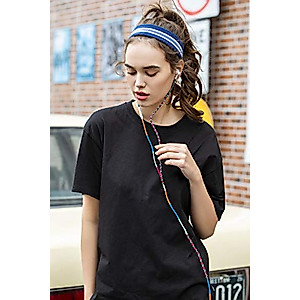 URIZONS Earbuds Earphones in-Ear Headphones - Headsets with Microphone Remote for iPhone, iPad, Mac, Laptop Android Devices Fabric Braided Wristband Bracelet (red)