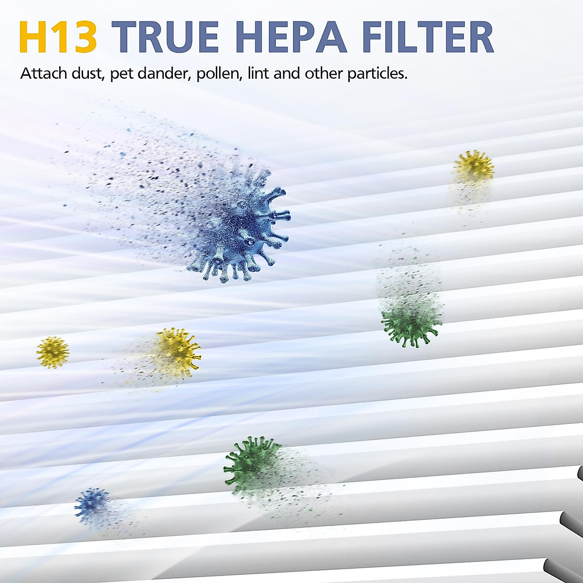 Ecleanfy MK-01 MK-06 TZ-K1 DH-JH01 Replacement Filter Compatible with MK-01 MK-06, ToLife TZ-K1, Kloudi DH-JH01, POMORON MJ001H/MJ012H Air Purifi-er, 2 Pack