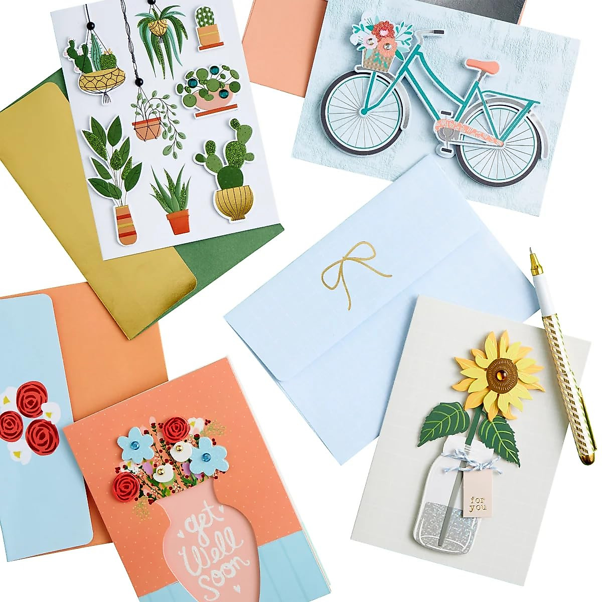 Burgoyne Handmade Embellished Decorative All Occasion Greeting Card Collection with Keepsake Box - 30 Count