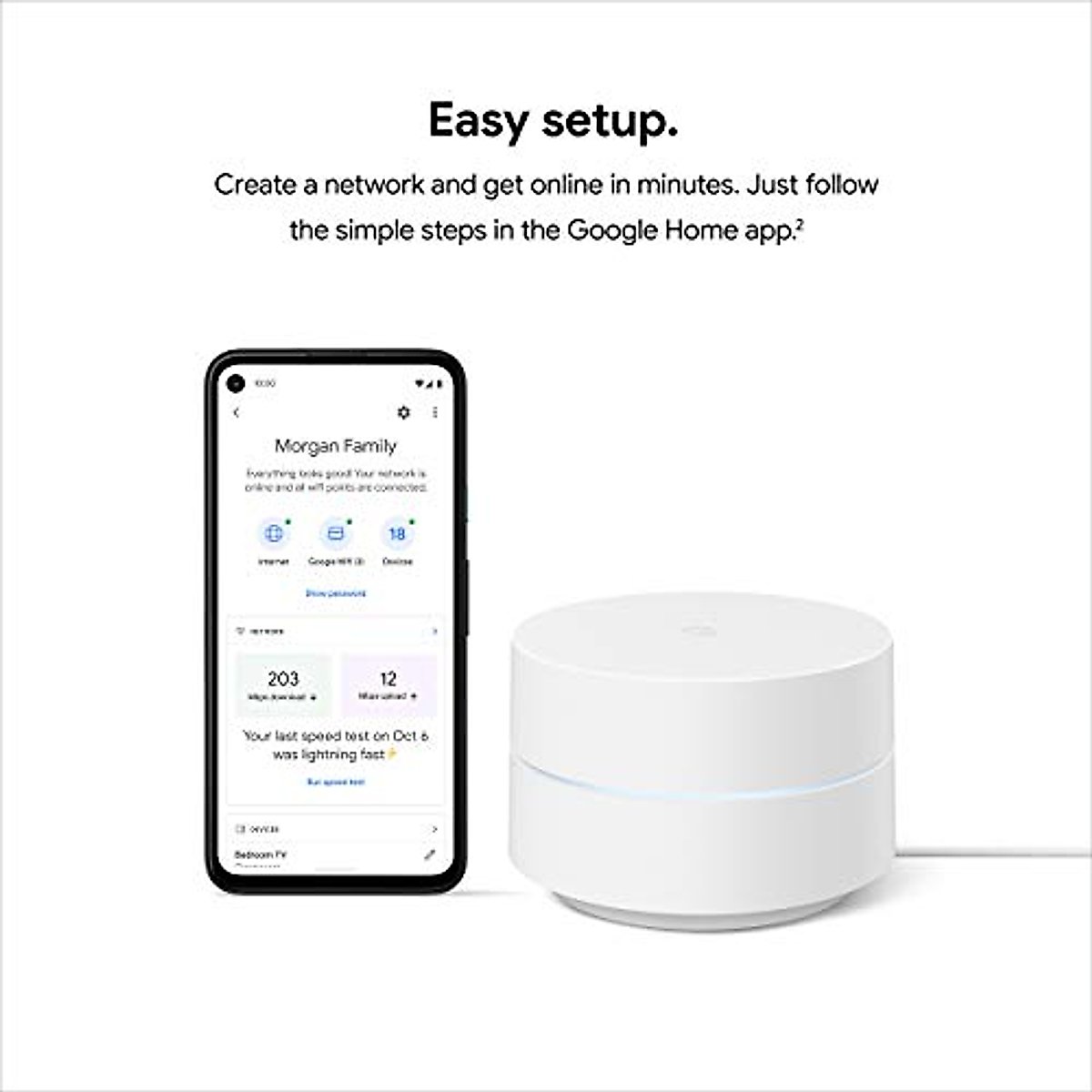 Google Wifi - AC1200 - Mesh WiFi System - Wifi Router - 4500 Sq Ft Coverage - 3 pack