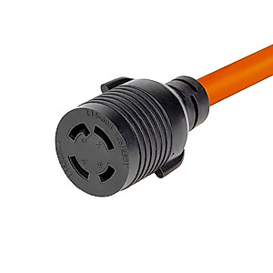 1.5FT Nema TT-30P to L14-30R Adapter, 30-Amp RV to L14-30R Generator Transfer Switch Adapter 4-Prong Female Adapter STW 10AWG, 30A RV Generator to 30A 4-Prong Locking Female