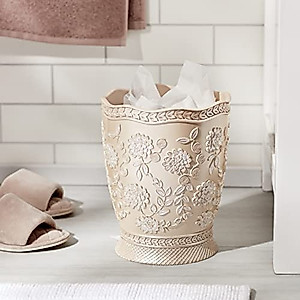 Popular Bath 942668 Rose Vine, Waste Basket, Beige-Taupe