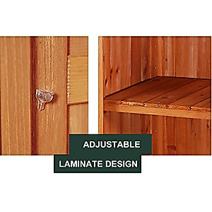 Outdoor Storage Cabinet Garden Tool Shed with Shelves & Workstation for Backyard, Garage and Garden (Size : 105x63.5x160cm)