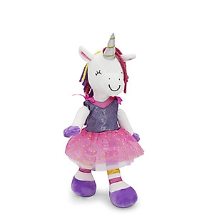 Playtime by Eimmie Plushible Plush Rag Dolls for Girls - Unicorn Baby Doll Stuffed Animals - Toys for Toddlers 4-6 Years Old - Soft Fabric Body - Unicorn for Girls - 14 Inch
