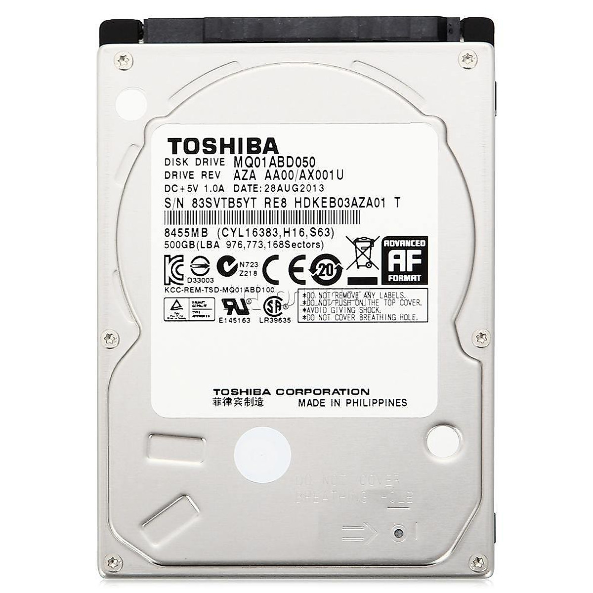 Toshiba MQ01ABF050 500 GB 2.5in Internal Bare/OEM Hard Drive (Renewed)