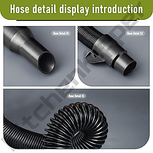 14-37-0016 Hose Assembly Compatible with Milwaukee 0970-20 M18 Fuel 18V PACKOUT Vacuum Cleaner, Internal storage is suitable for wet or dry suction