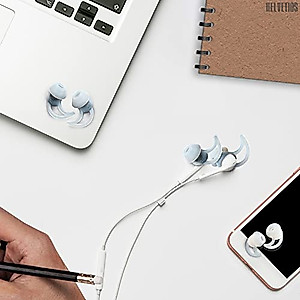 White Earbud Replacement Tips - 3 Pairs Ear Hooks for Airpods Noise Isolation Tips Small Airpod Pro Ear Tips for S, M, L - Silicone Earbud Cover Tips for Bose Soundsport Earbuds Earphones Cover