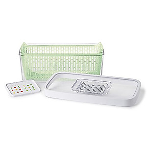 OXO Good Grips GreenSaver Produce Keeper - Large & Good Grips GreenSaver Carbon Filter Refills 4 Pack