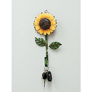 Attraction Design Metal Sunflower Home Hook for Hanging Coat Hat Keys in Entryway Kitchen Office Garage