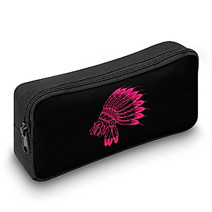 Indian Leader Pencil Case Pencil Pouch Coin Pouch Cosmetic Bag Office Stationery Organizer