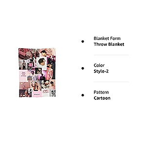 Singer Harry Throw Blanket Soft Cozy Style1 Lightweight Fluffy Microfiber Blankets All Season Fuzzy Plush Throw Blankets for Couch Sofa Bed 50"X40"