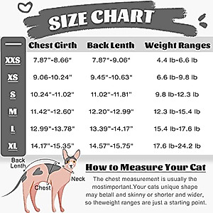 DENTRUN Turtleneck Heart Pattern Sphynx Hairless Cats Shirt, Kitten T-Shirts with Perlin Sleeves, Breathable Cat Wear Cute Sweater Adorable Hairless Cat's Clothes Vest Pajamas Jumpsuit, Beige