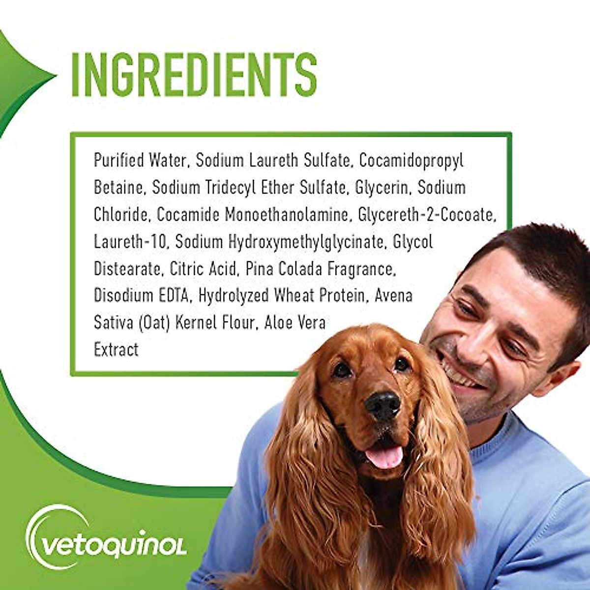 Vetoquinol Aloe & Oatmeal Shampoo — Gentle, Moisturizing Formula with Coconut Scent for Dogs & Cats, 16oz