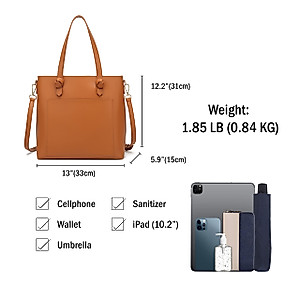 Scarleton Tote Bag for Women, Top Handle Purses, Satchel Handbag, Faux Leather Hobo, Shoulder Bag, Crossbody Bag, H1156208142 - Light Brown