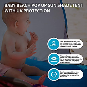 Thermalab Anti UV Beach Tent with Carry Bag, Blue