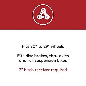 Yakima HoldUp 2" Tray Hitch Bike Rack Fully Assembled Hitch Mount Holds 2 Bikes and Fits 20"-29" Wheel Sizes, SKS Locks and Side-to-Side Adjustability