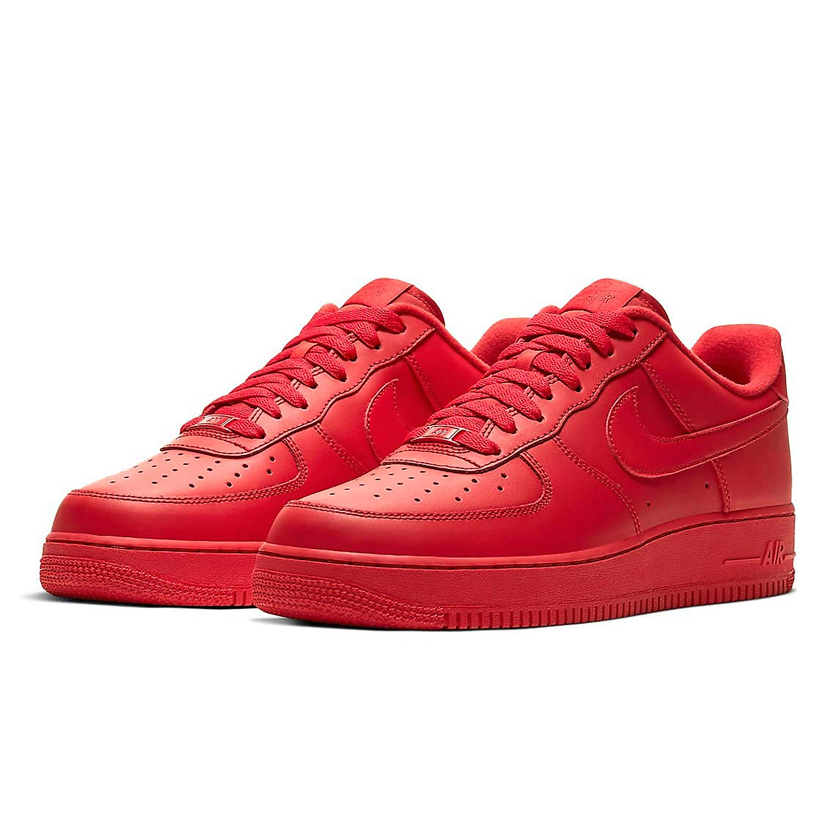 Nike Air Force 1 '07 Lv8 1 Mens Cw6999-600 Size 8, University Red/University Red-black