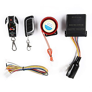 Two Way Motorcycle Alarm Device Anti-theft Security System Remote Engine Automatically Lock/Unlock for Scooter Motorbike Universal