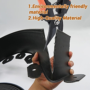 Tall Wall Landscape Edging, Lawn Edging and Landscape Border - No Dig Flower Bed Border Plastic Garden Edging - Rubber Landscape Edging (Plastic Stakes, Black-33feet)