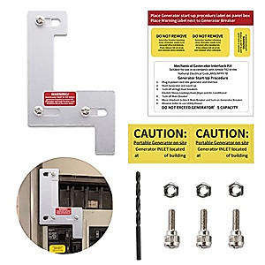 Generator-Interlock Kit for Siemens Murray - 150 or 200 amp Panels, 1-1/4” Spacing Between Main Breaker & Generator Circuit Breaker, Professional Interlock Kit for ITE, Gould, Thomas, Betts, Siemens