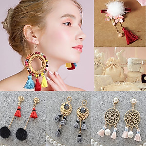 TIHOOD 200PCS Mini Tassel Kit Tiny Craft Tassel 1.2 Inch Handmade Soft Craft with Golden Jump Ring for Earring Jewelry Making, DIY Projects, Making Garland Keychain, Bookmarks, 20 Colors