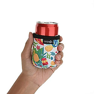 CM Soft Neoprene 7.5 Fl Oz Mini Can Sleeves Insulators Can Cooler Sleek Can Covers for Energy Drink & Beer Cans (7.5 OZ Holiday Pattern (2 Pcs))