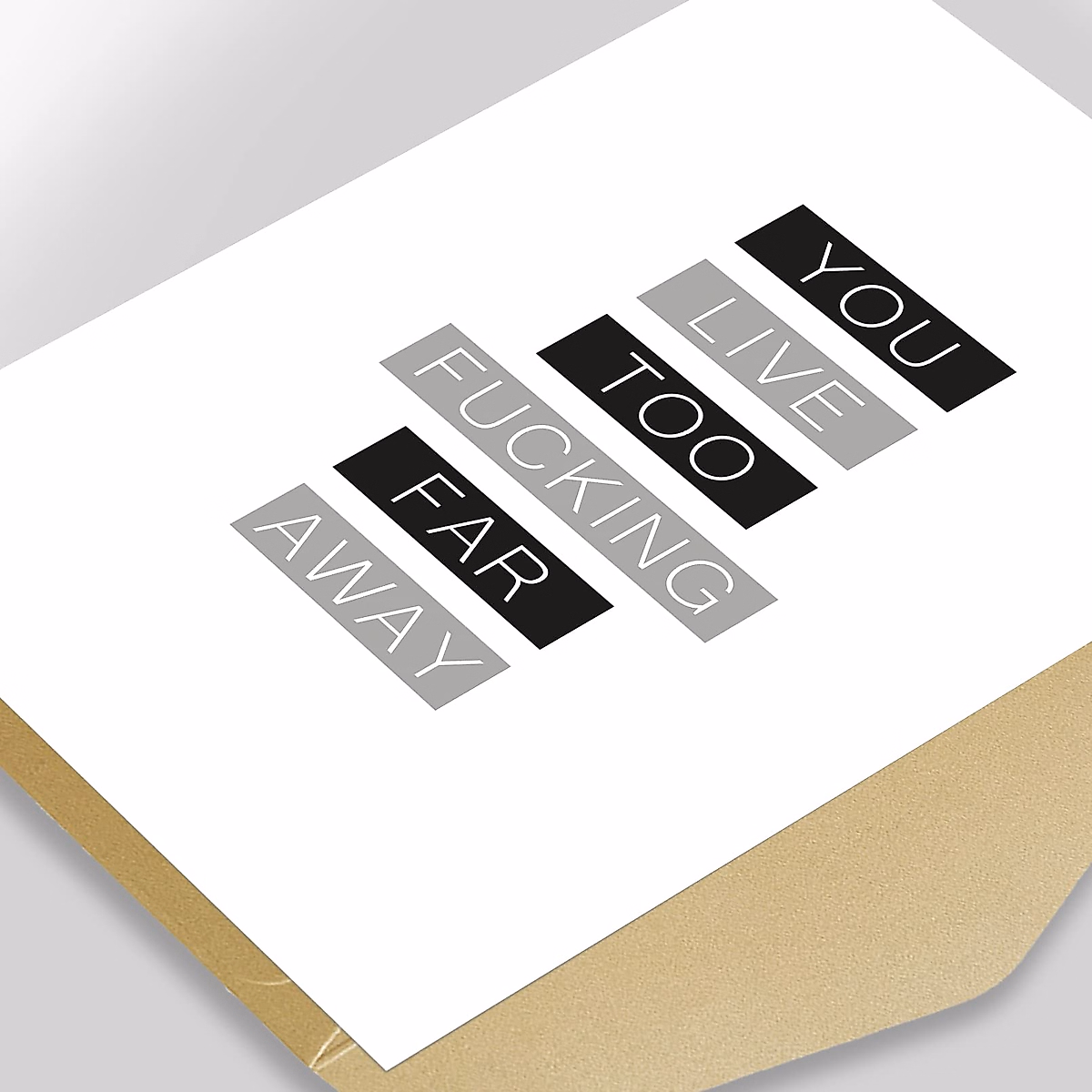 Funny Long Distance Relationship Card, Rude Miss You Card, Moving Card, Online Relationship Card, You Live Too Far Away