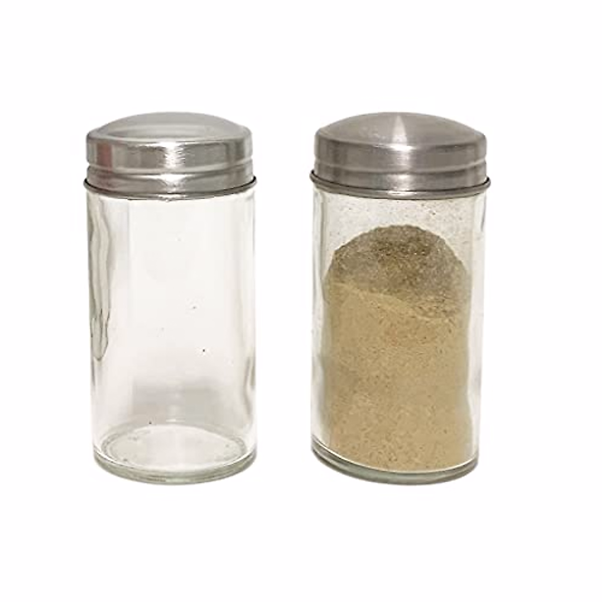 ALL GREEN Butter Dish with Lid and Knife Stainless Steel Metal Saucer with Unbreakable Clear Plastic Lid Covered Butter Dish Deluxe Butter Keeper Container & Spreading Knife(Clear+Salt+Pepper)