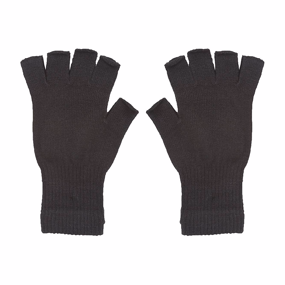 Gravity Threads Unisex Warm Half Finger Stretchy Knit Fingerless Gloves, Kelly Green