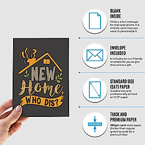 Original and funny housewarming card with envelope for party (perfect for men or women) | Fun congratulatory card for a new homeowner | Unique present for son, daughter, best friend