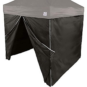 Impact Canopy 10-Foot Canopy Tent Wall Set, 1 Solid Sidewall and 1 Middle Zipper Sidewall Only, Black