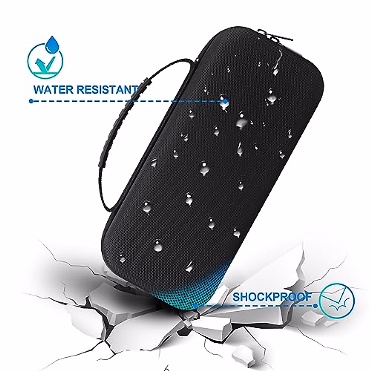 BOVKE Travel Carrying Case for ASUS ROG Ally 7" 120Hz Gaming Handheld Console, ASUS ROG Ally AMD Ryzen R1 Extreme Game Console Holder with Extra Space for Charger Accessories, Black