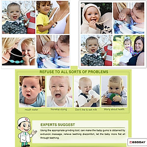 Chew Necklaces for Sensory Kids Adults, Baby Teething Leaf Beads Necklace,Chewy Silicone Leaf Teether BPA-Free,1 Pack