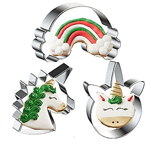 Unicorn Cookie Cutters,Stainless Steel Cutter for Unicorn Themed Party Baby Shower Wedding Birthday Party