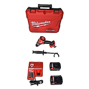 Milwaukee 2904-22 12V 1/2'' Hammer Drill/Driver Kit with (2) 5.0Ah Batteries, Charger & Tool Case Red
