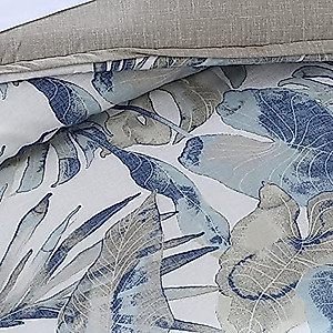 Tommy Bahama - King Comforter Set, Reversible Cotton Bedding with Matching Shams & Bonus Throw Pillows, All Season Home Decor (Raw Coast Blue, King)