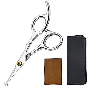 LILYS PET 5.0" Right-Handed Round-Tip Pet Grooming Scissors, Stainless Steel Small Ball Tip for Nose Hair,Ear Hair,Face Hair,Paw Hair for Dogs and Cats…