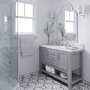 ARIEL Bayhill 48" Single Sink Base Cabinet in Grey