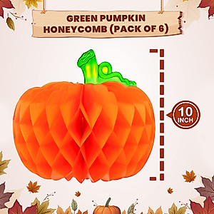 KatchOn, Thanksgiving Turkey Balloons - Large 22 Inch, Pack of 6 | Maple Leaf Fall Balloons - Giant, 27 Inch, Honeycomb Pumpkin Centerpiece for Table - Big 10 Inch, Pack of 6, Thanksgiving Decorations