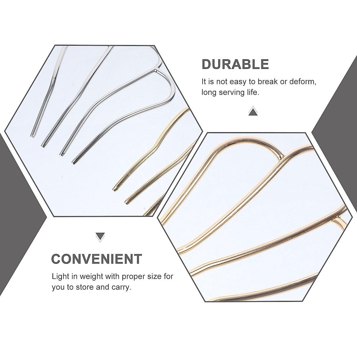 BESTOYARD 2pcs U Shaped Hair Fork Side Fork Style Hairpin 4 Prong Hair Updo Bun Hairpin Sticks Alloy Hair Clips Grips Hair Styling Accessories for Women Girls