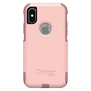 OtterBox iPhone Xs AND iPhone X Commuter Series Case - BALLET WAY (PINK SALT/BLUSH), slim & tough, pocket-friendly, with port protection