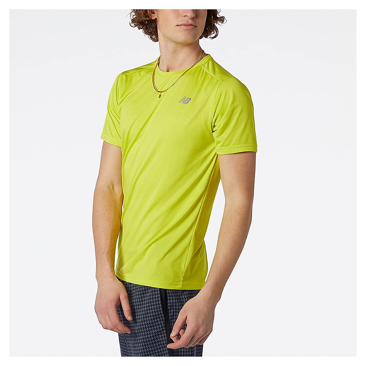 New Balance Men's Accelerate Short Sleeve 20, Black, Large