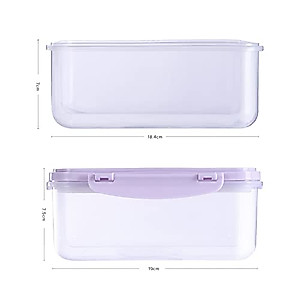 DOOBAANN Food Storage Containers with Ice Box,Fruit Containers Set with Lunch Bag,Perfect for Summer,Bpa Free. (YELLOW/PURPLE)